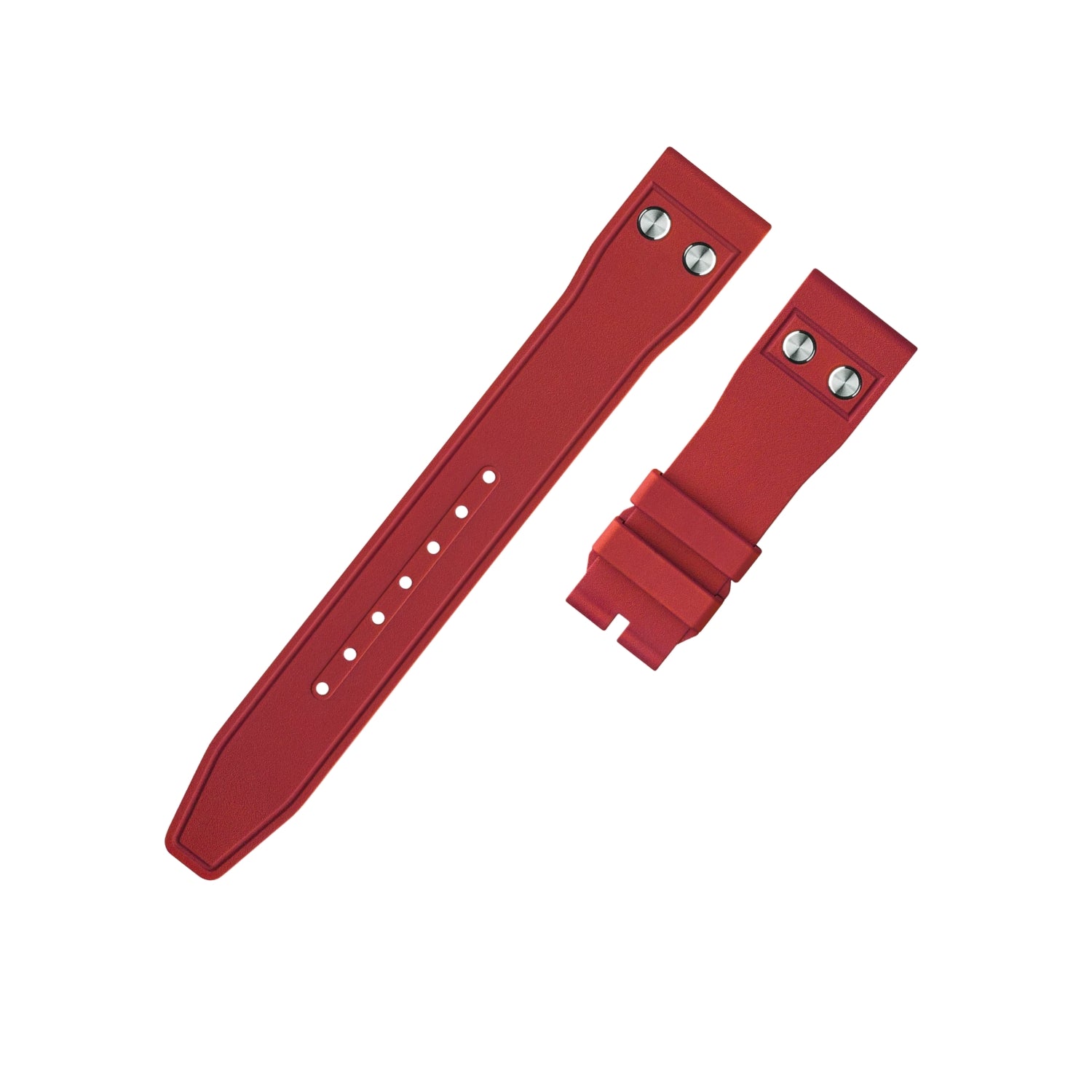 Rubber Strap for all IWC Watches - Red - Helvetus® Switzerland