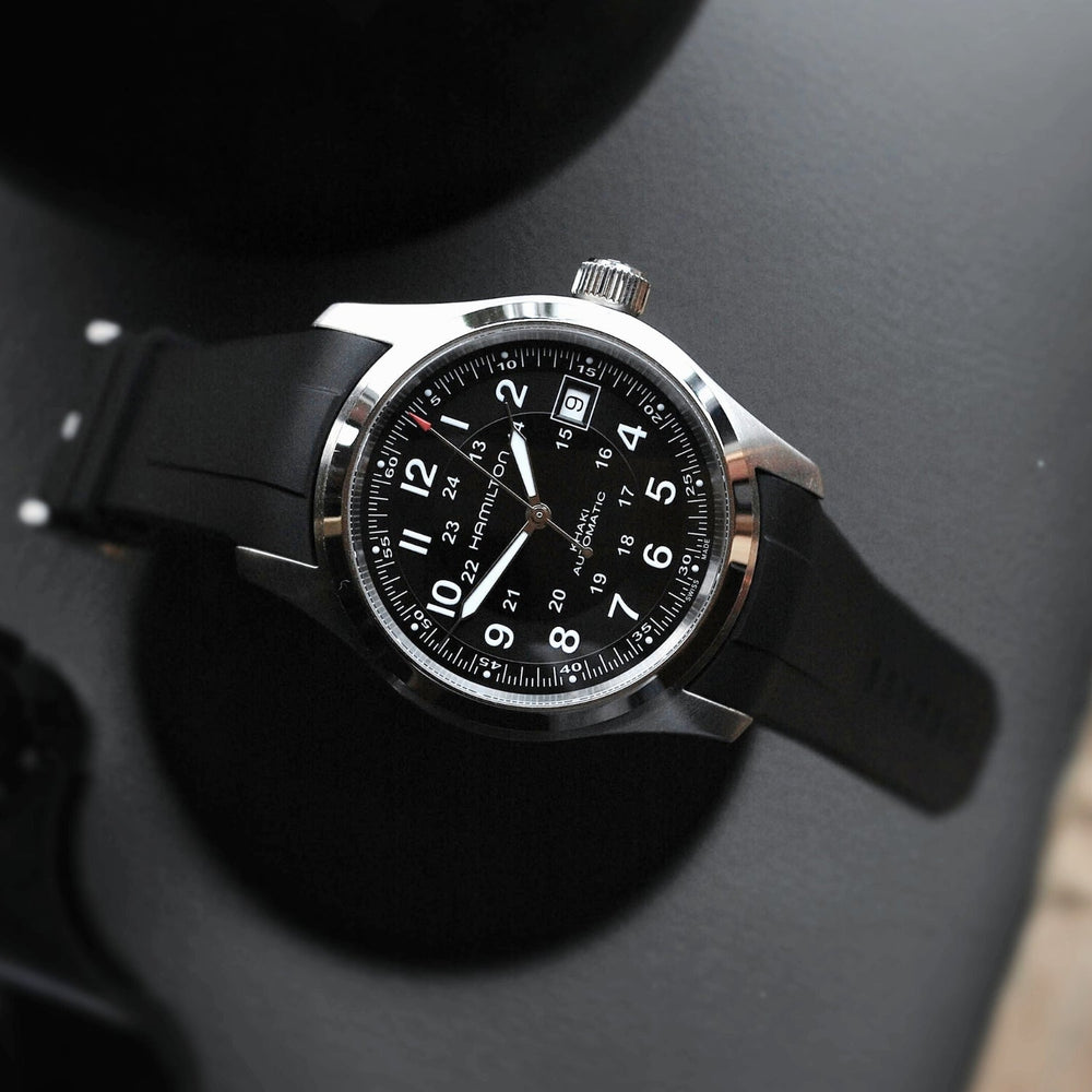 Black Rubber Strap for Hamilton Khaki Field – Helvetus®