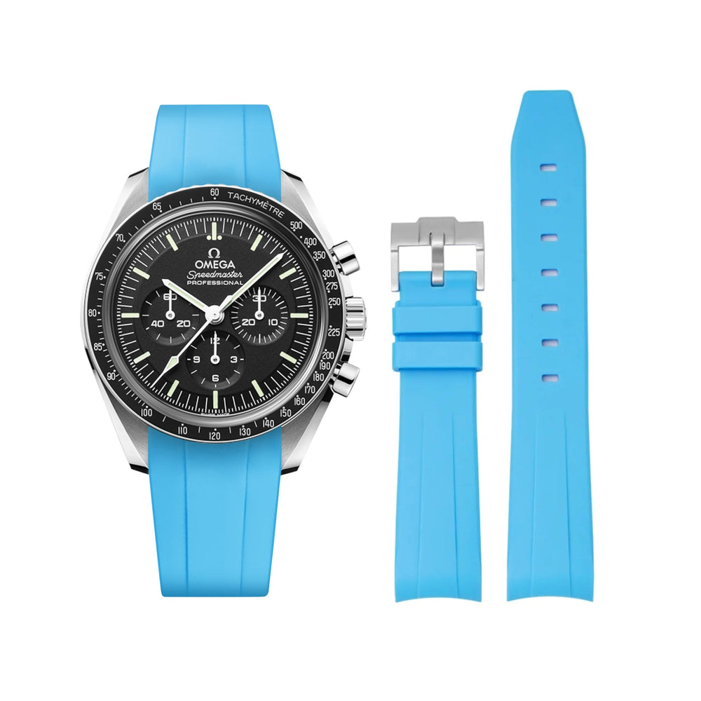 Omega Speedmaster Strap in Light Blue - Helvetus® Switzerland