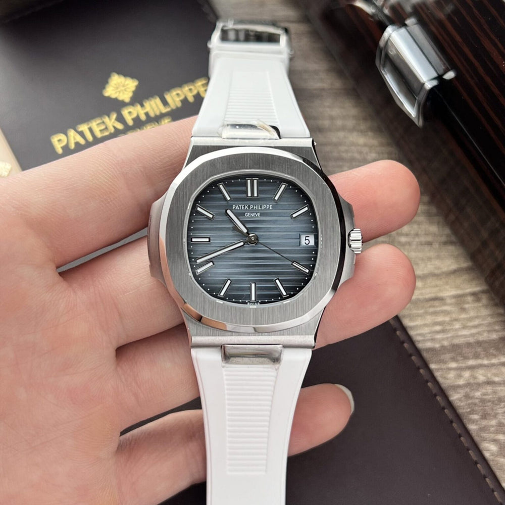 White Rubber Strap for Nautilus Patek Philippe - Helvetus® Switzerland ...