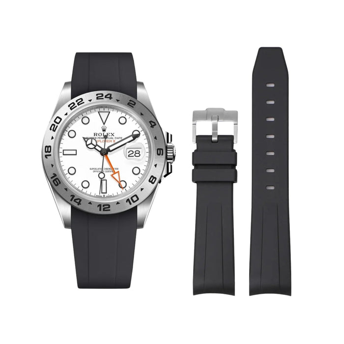 Rolex Explorer II Rubber Strap in Black - Helvetus® Switzerland